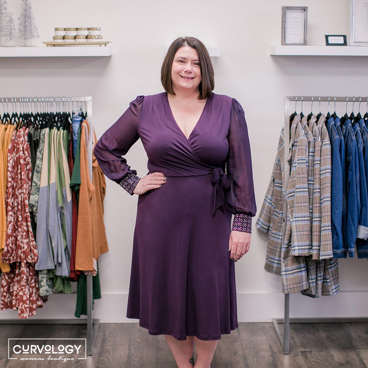 Purple Applause Dress | Curvology | Plus-Size Women's Clothing Boutique ...